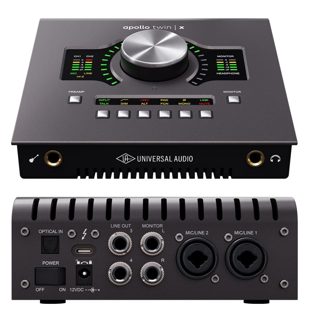 Location interface Universal Audio Apollo Twin X | Studio M2V